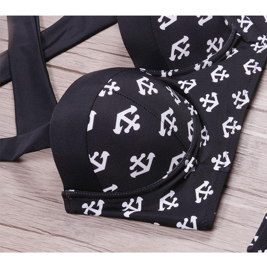 Biseafairy 2018 New High Waist Swimsuit Bikinis Women Push Up